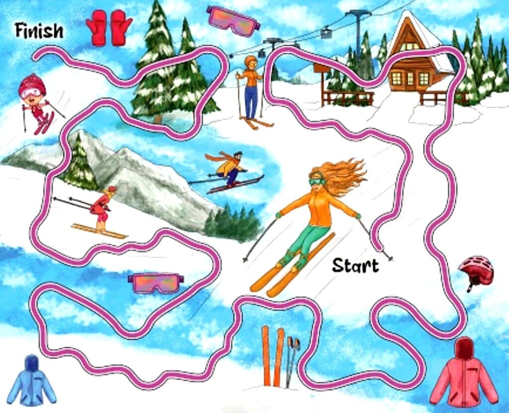 Skiing - Spike's Sight Words
